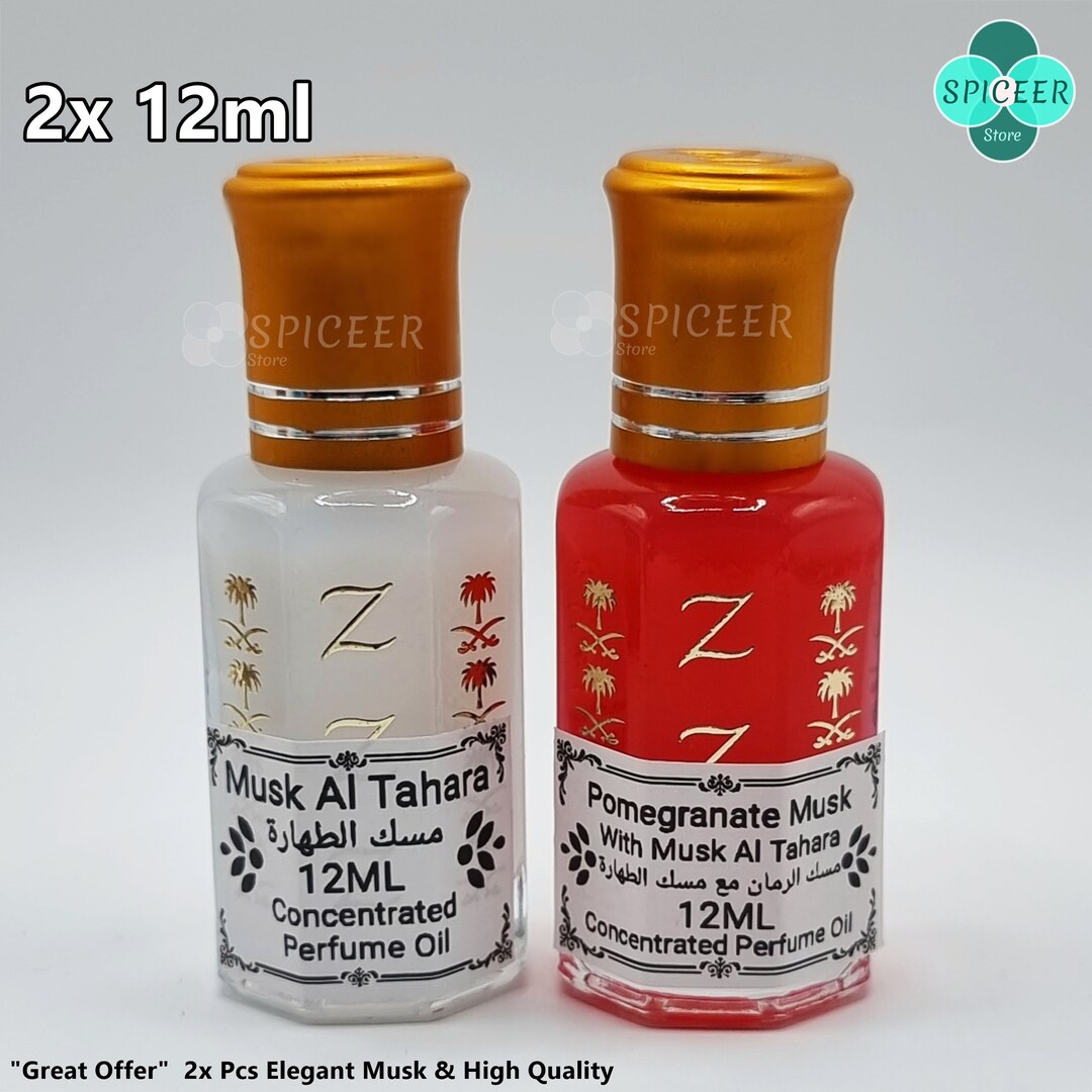 2x 12ml ( White Musk Tahara + Pomegranate Musk ) Concentrated Elegant ...
