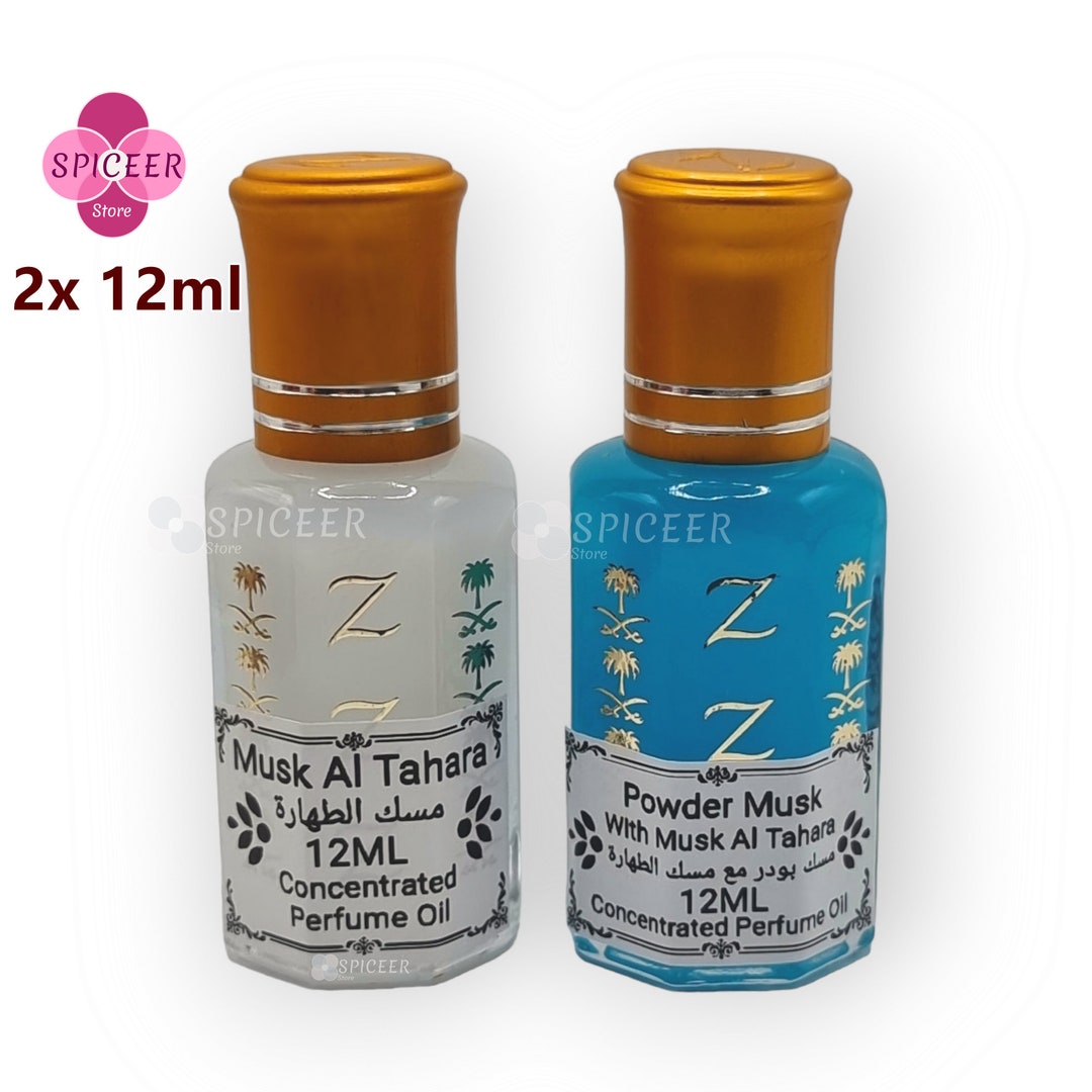 2x 12ml ( White Musk Tahara + Powder Musk ) Elegant Perfume Thick Oil ...