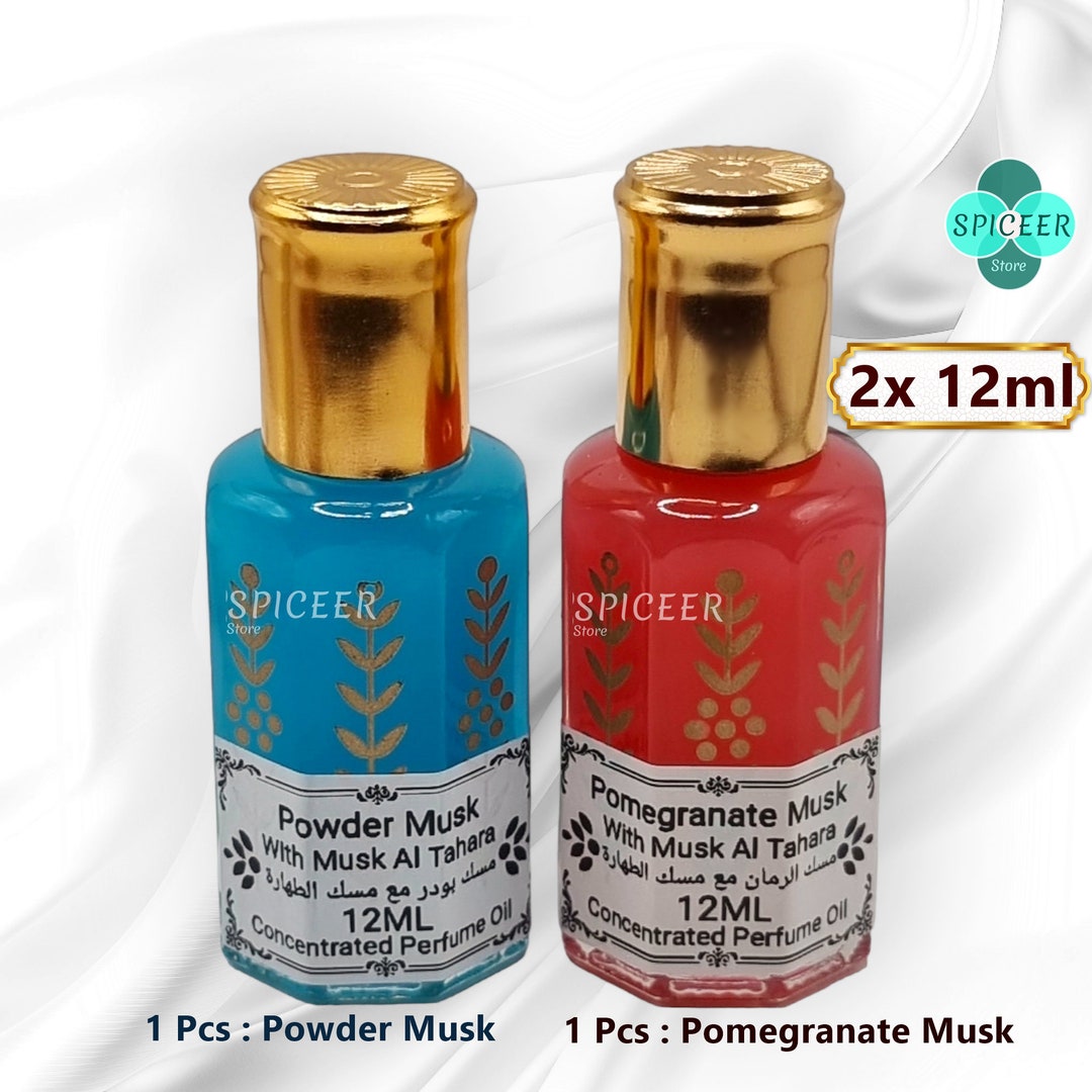 2x 12ml ( Powder Musk Tahara + Pomegranate Musk ) Elegant Perfume ...