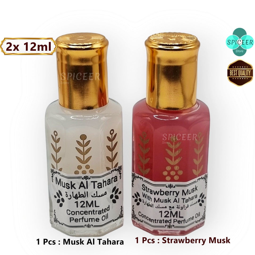 2x 12ml ( White Musk Tahara + Strawberry Musk ) Elegant Perfume ...