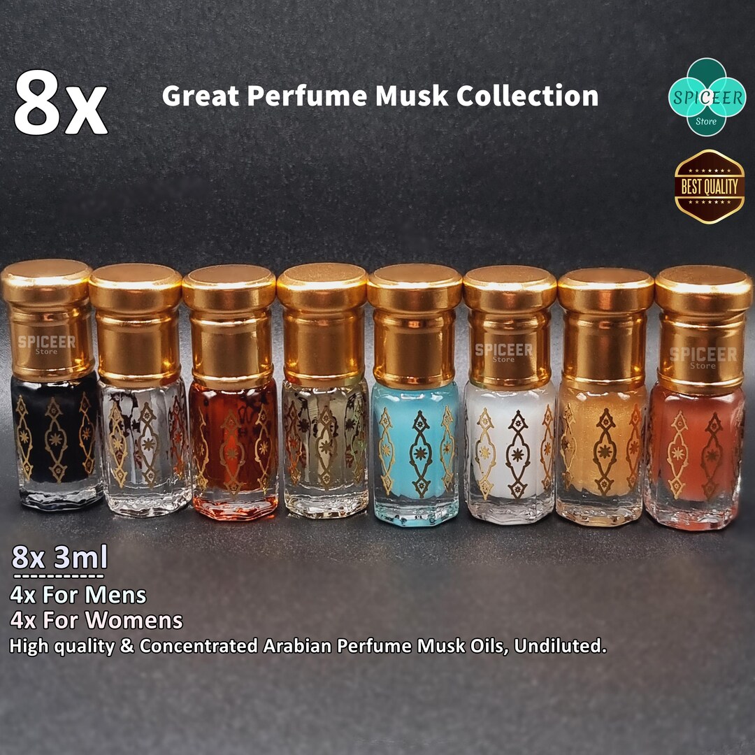 8x Wonderful Collection Arabic Perfume Musk 3ml High Quality ...