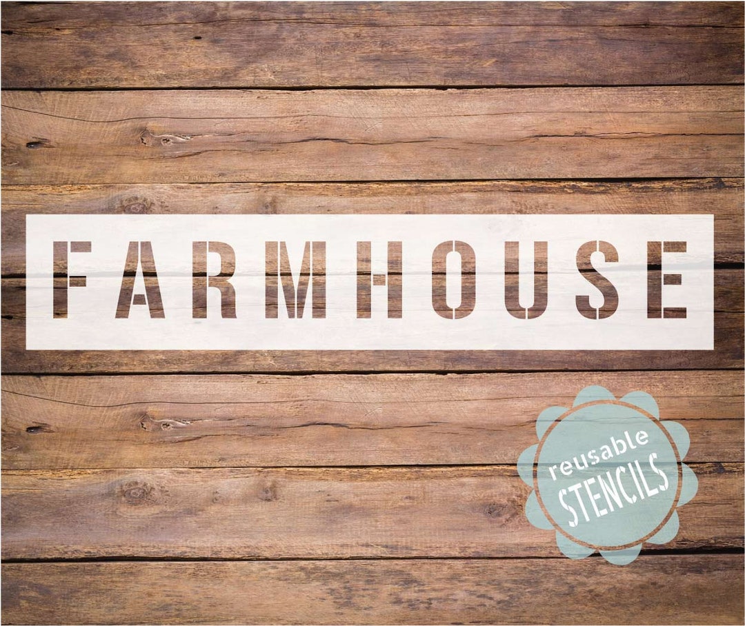Farmhouse Stencil, Farmhouse Stencil, Mylar Reusable Stencil, Farmhouse ...