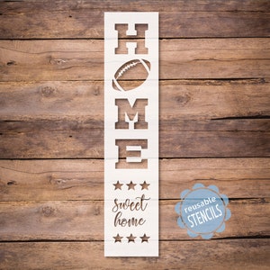 Home Sweet Home Football Porch Stencil, DIY Football Sign Using a ...