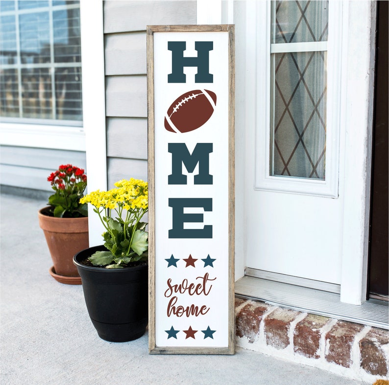 Home Sweet Home Football Porch Stencil DIY Football Sign - Etsy