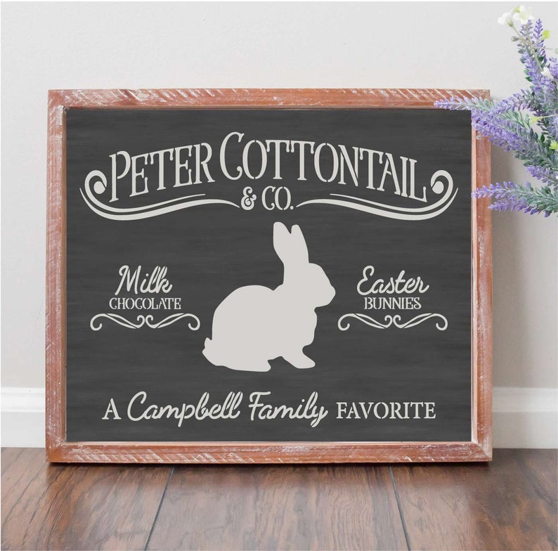 Vintage Easter Stencil A Peter Rabbit Cottontail Candy Co. | Etsy