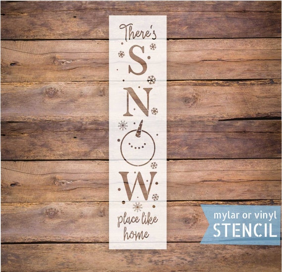 There's Snow Place Like Home Stencil Winter Porch | Etsy