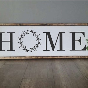 Farmhouse Home Stencil, Home With Wreath Stencil, Stencils for Painting ...