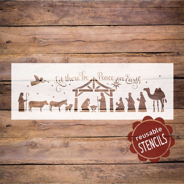 Nativity Stencil - Etsy