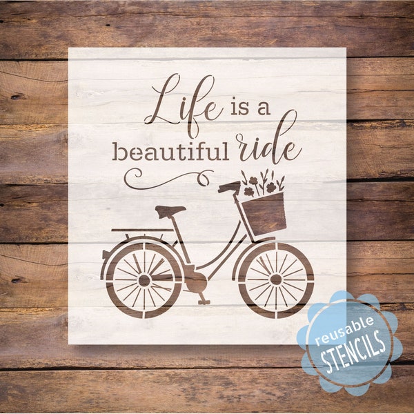 Life is Beautiful Stencil - Etsy