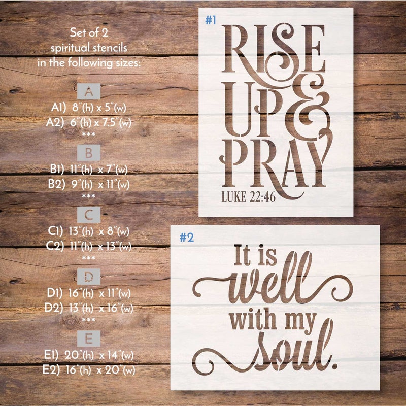 Prayer Stencil - Etsy