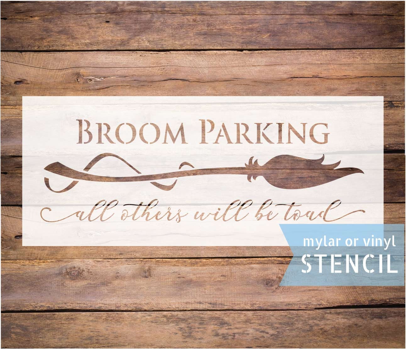 Broom parking stencil halloween stencil reusable stencil | Etsy