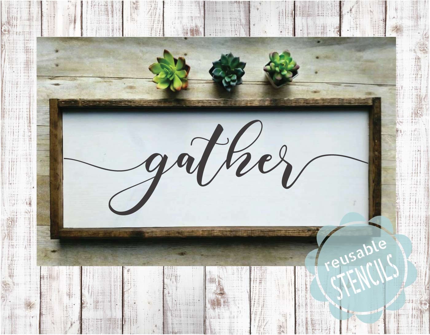 DIY Farmhouse Gather Stencil / Gather Sign / Mylar Reusable - Etsy
