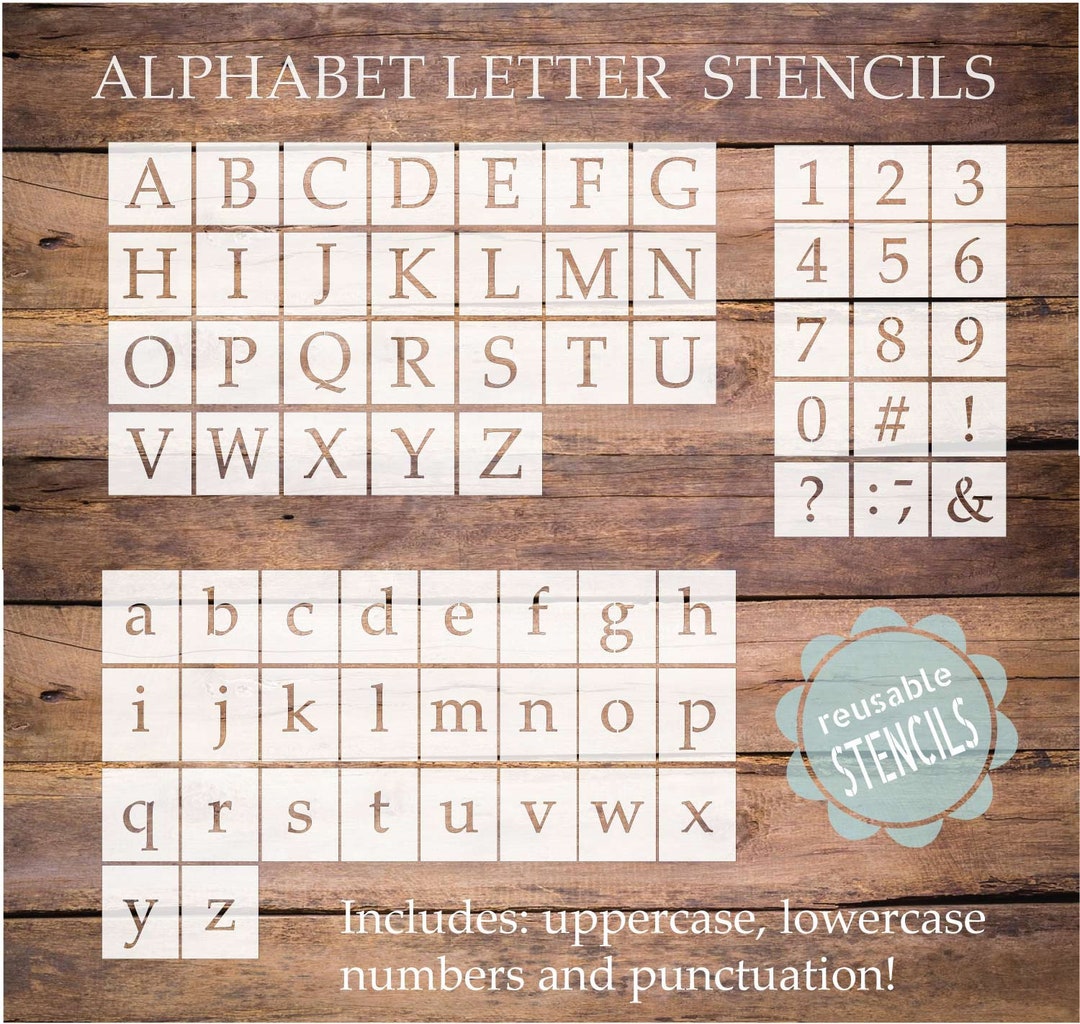 Alphabet Letter Stencils, Letter Stencils, Reusable Alphabet Stencils ...