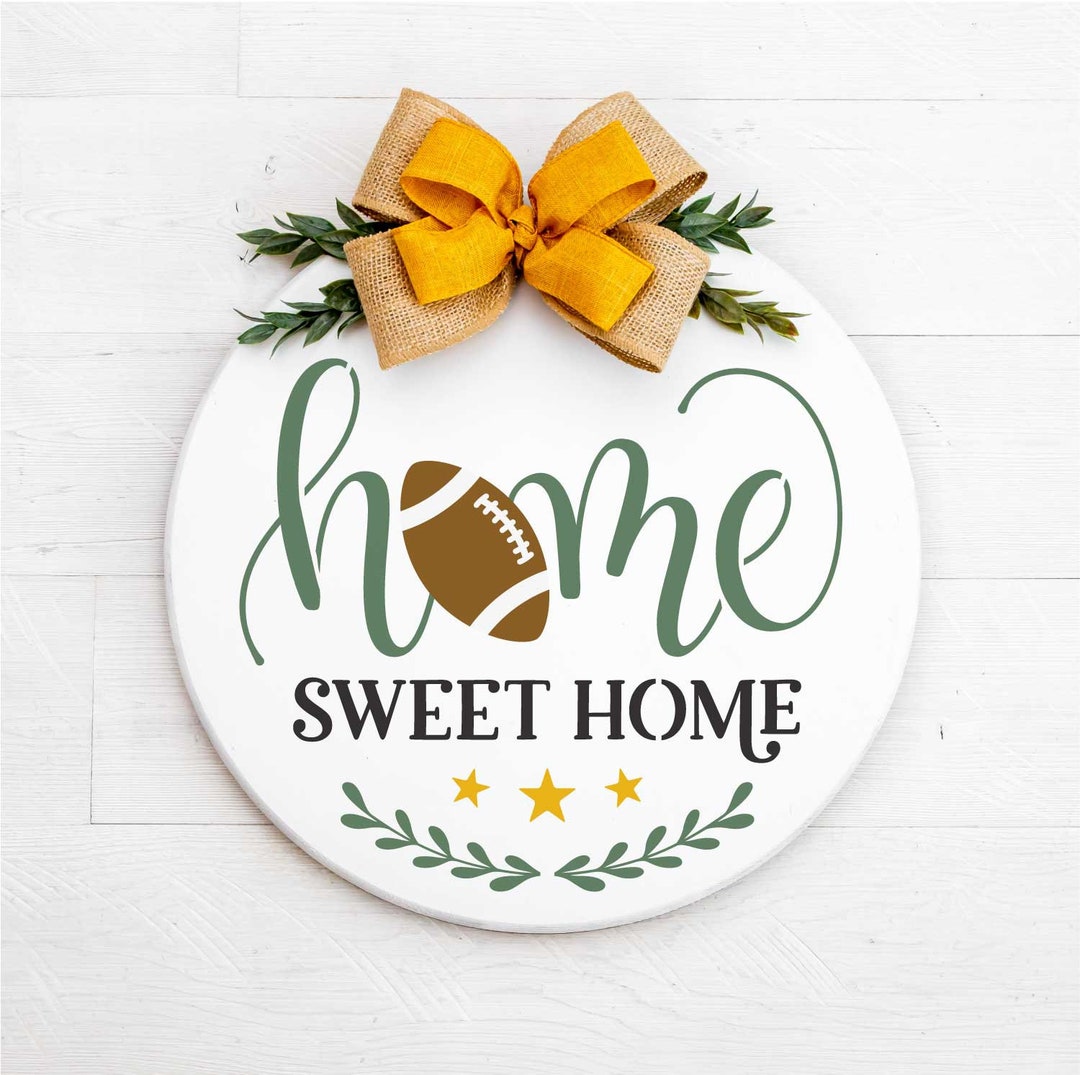 Home Sweet Football Stencil for Sign Makers, Reusable Mylar Stencil for ...