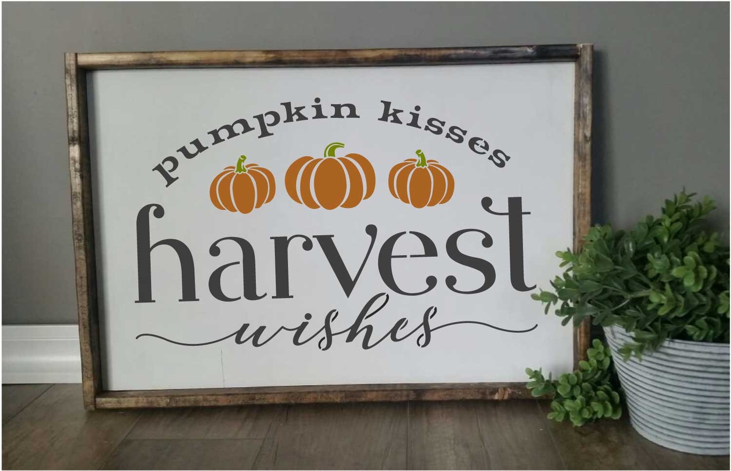 Harvest Wishes Stencil Pumpkin Kisses Stencil Fall Harvest | Etsy