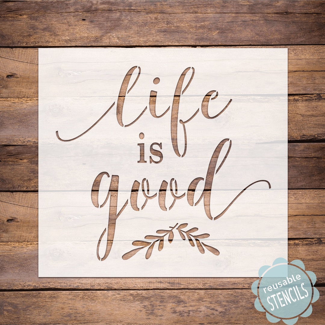 Farmhouse STENCIL, Life Stencil, Mylar Reusable Stencil, Farmhouse ...