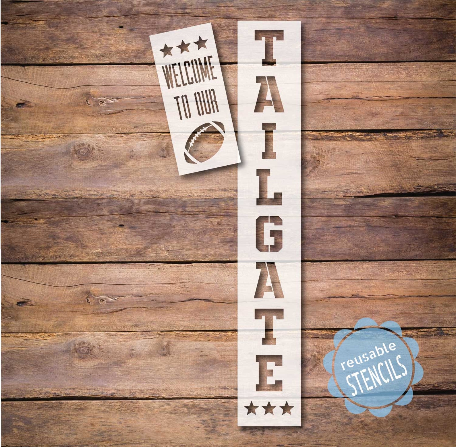 Football Tailgate Stencil for Sign Makers Reusable Mylar Fall - Etsy