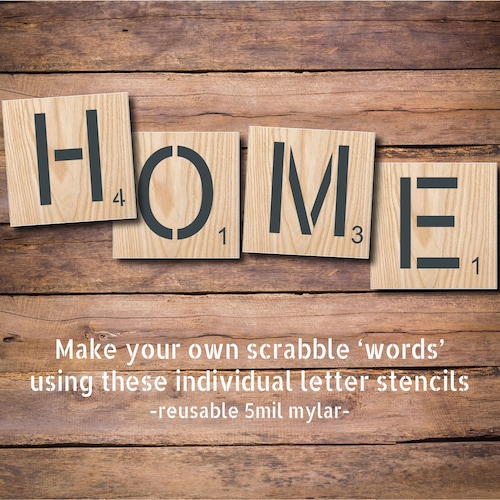 Scrabble Letter Stencils Scrabble Stencil Reusable Scrabble - Etsy