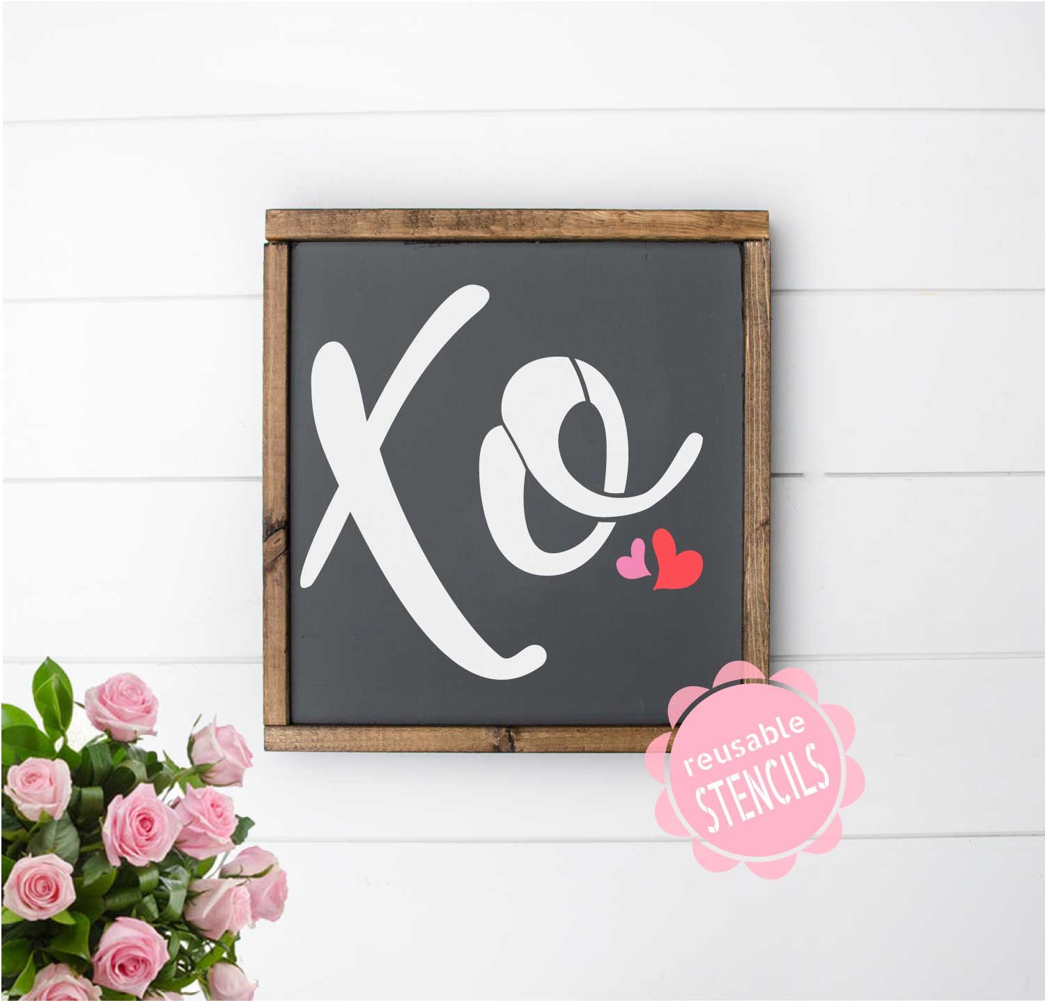 XO Stencil, Valentine Reusable Stencil, Valentine Stencil, Valentines ...