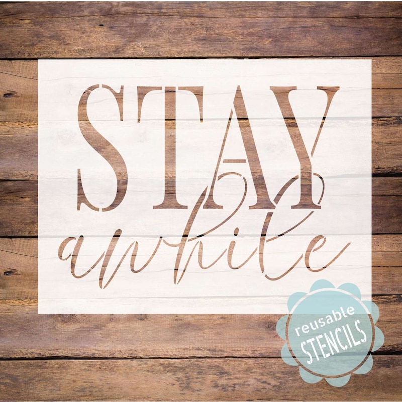 Stay Awhile Sign - Etsy