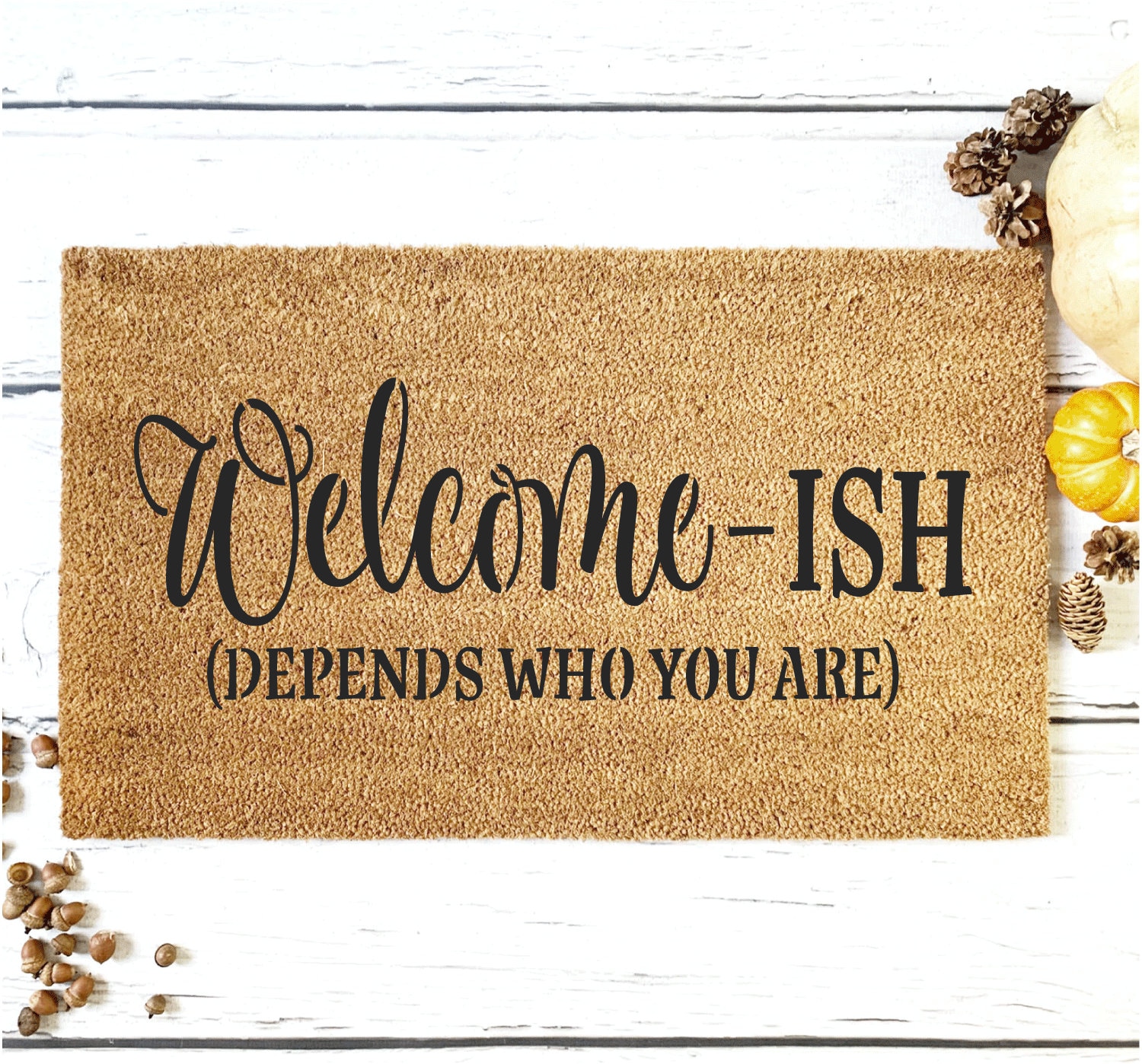 Welcome-ish Stencil Reusable Stencil DIY Door Mat Stencil - Etsy