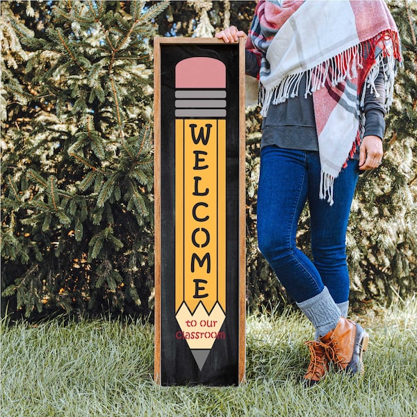 Tall Welcome School Signs Classroom - Etsy