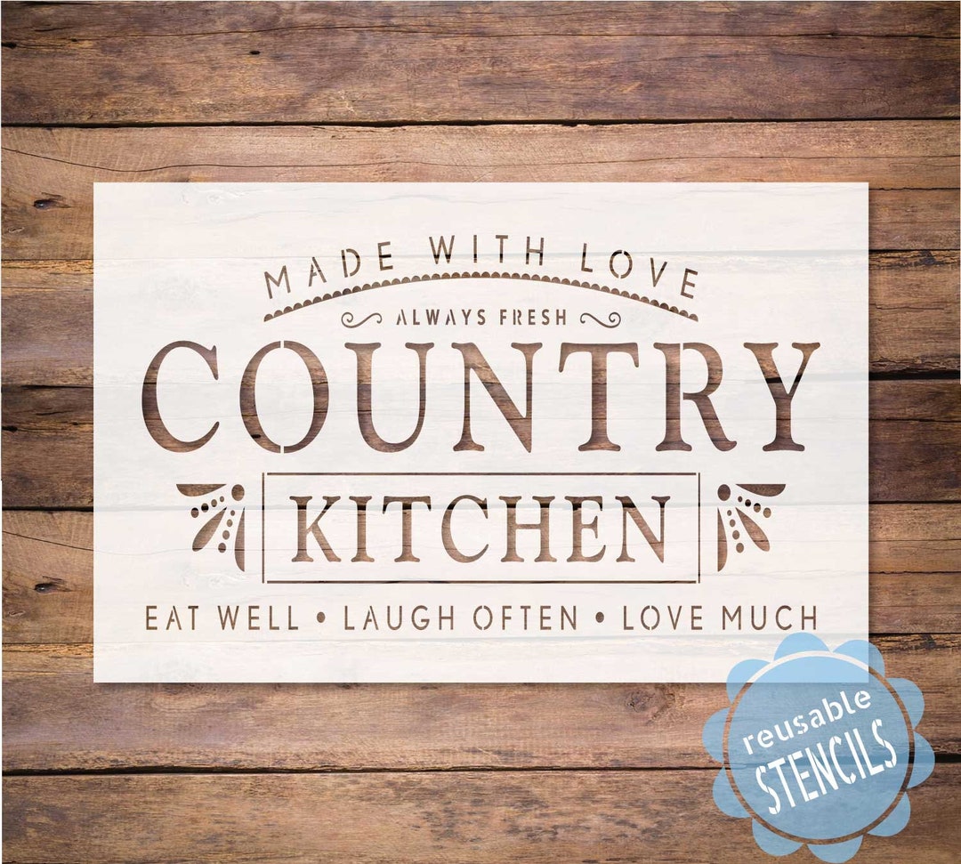 Country Kitchen Stencil, Reusable Stencil, Stencil for Painting, Noodle ...