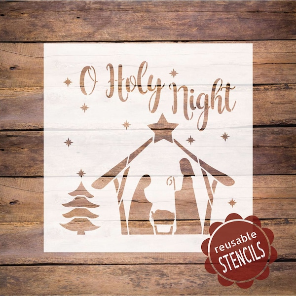 Nativity Stencil - Etsy