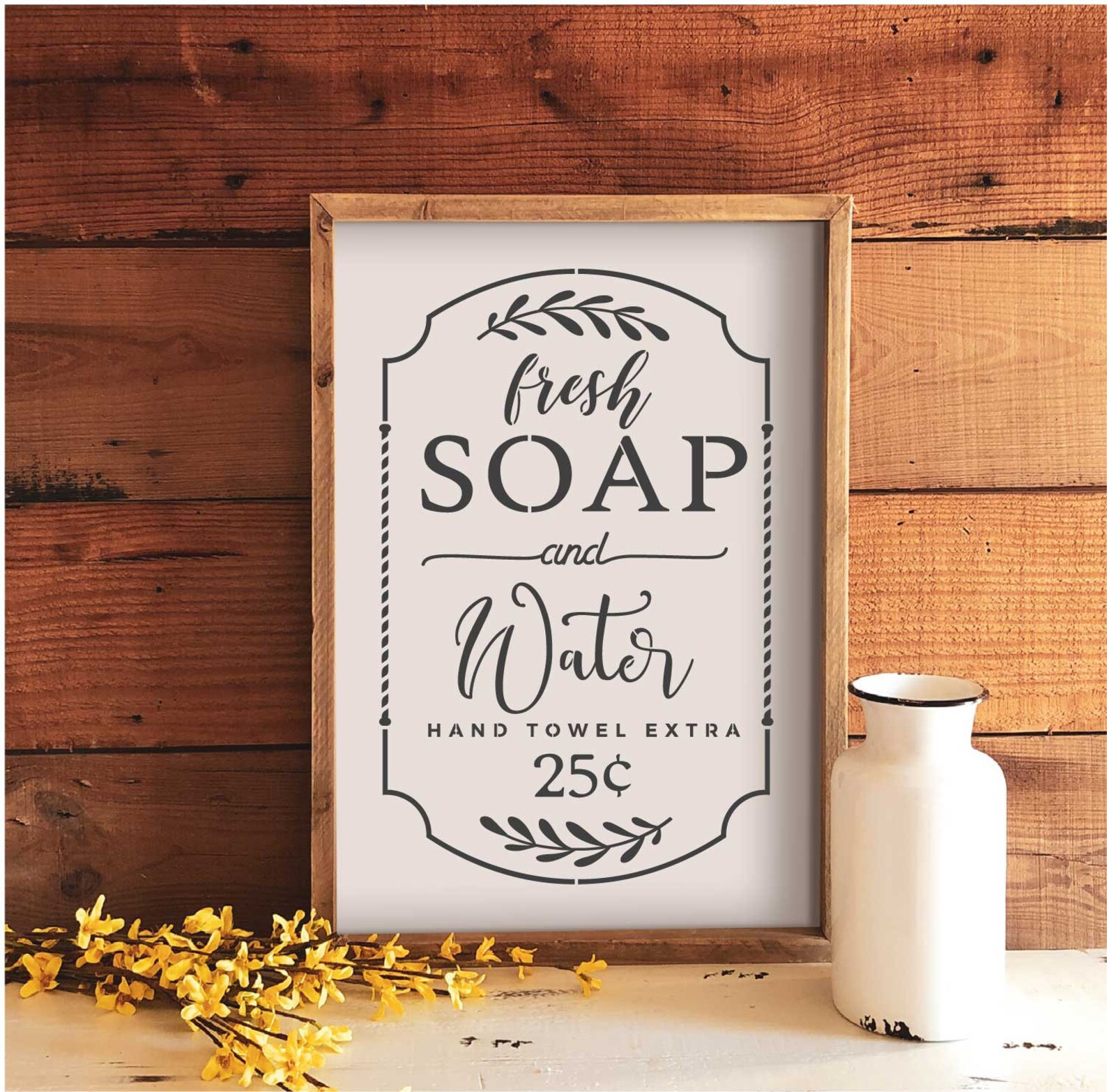 Fresh Soap Stencil, Vintage Soap Stencil, Mylar Stencil, Reusable ...