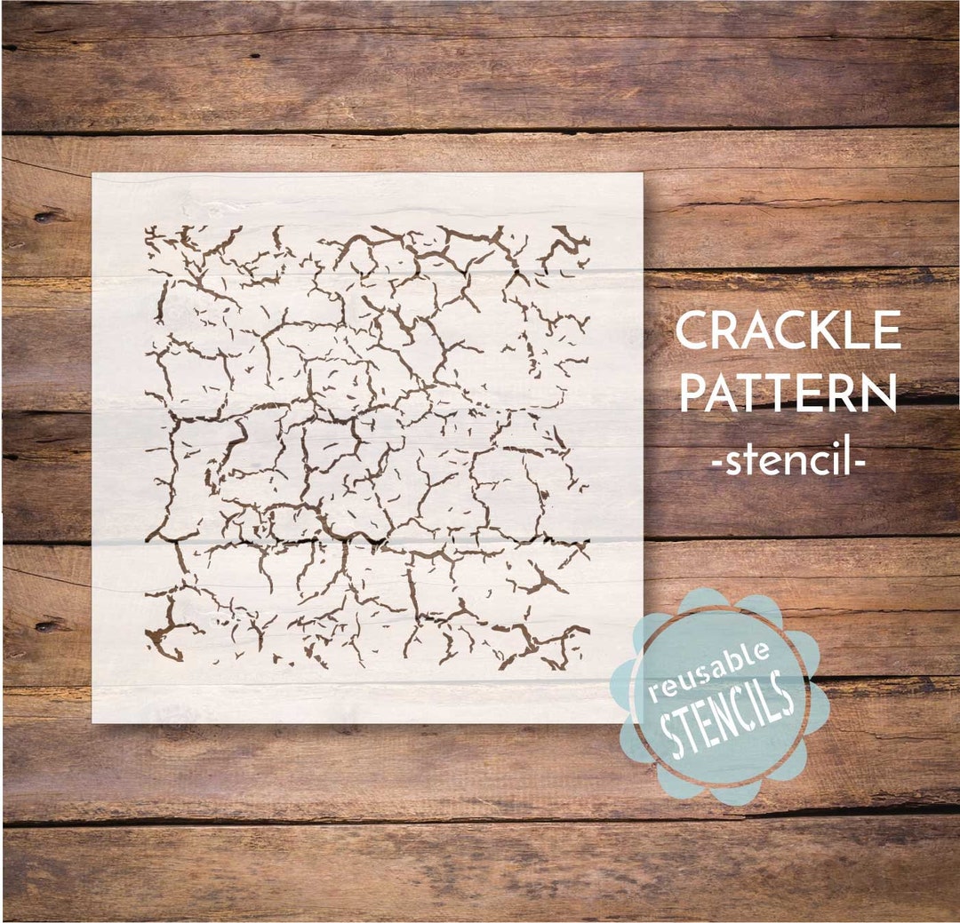 Crackle Effect Stencil for Painting, Distressed Pattern Stencil ...