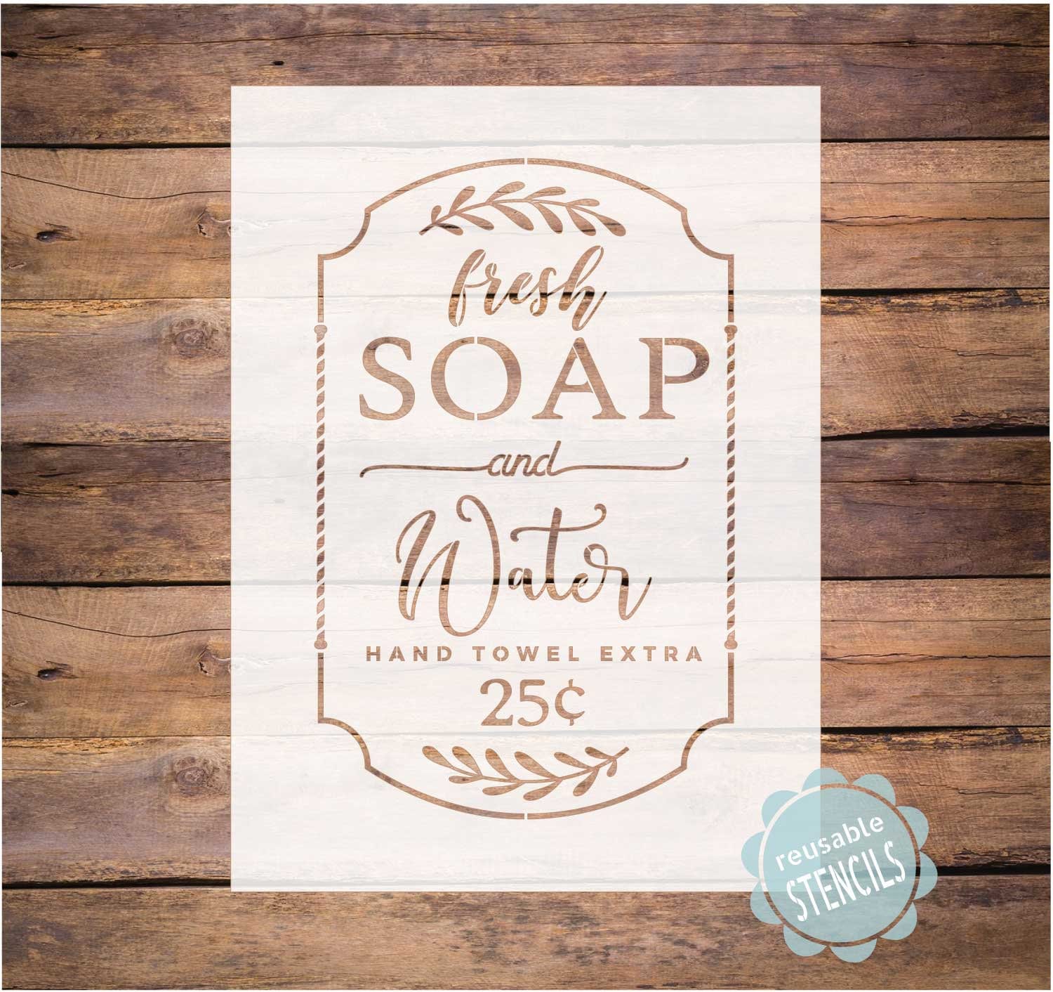 Fresh Soap Stencil, Vintage Soap Stencil, Mylar Stencil, Reusable ...