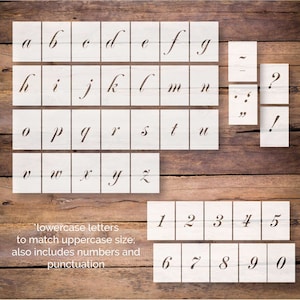 Fancy Alphabet Letter Stencils, Monogram Letter Stencils, Reusable ...
