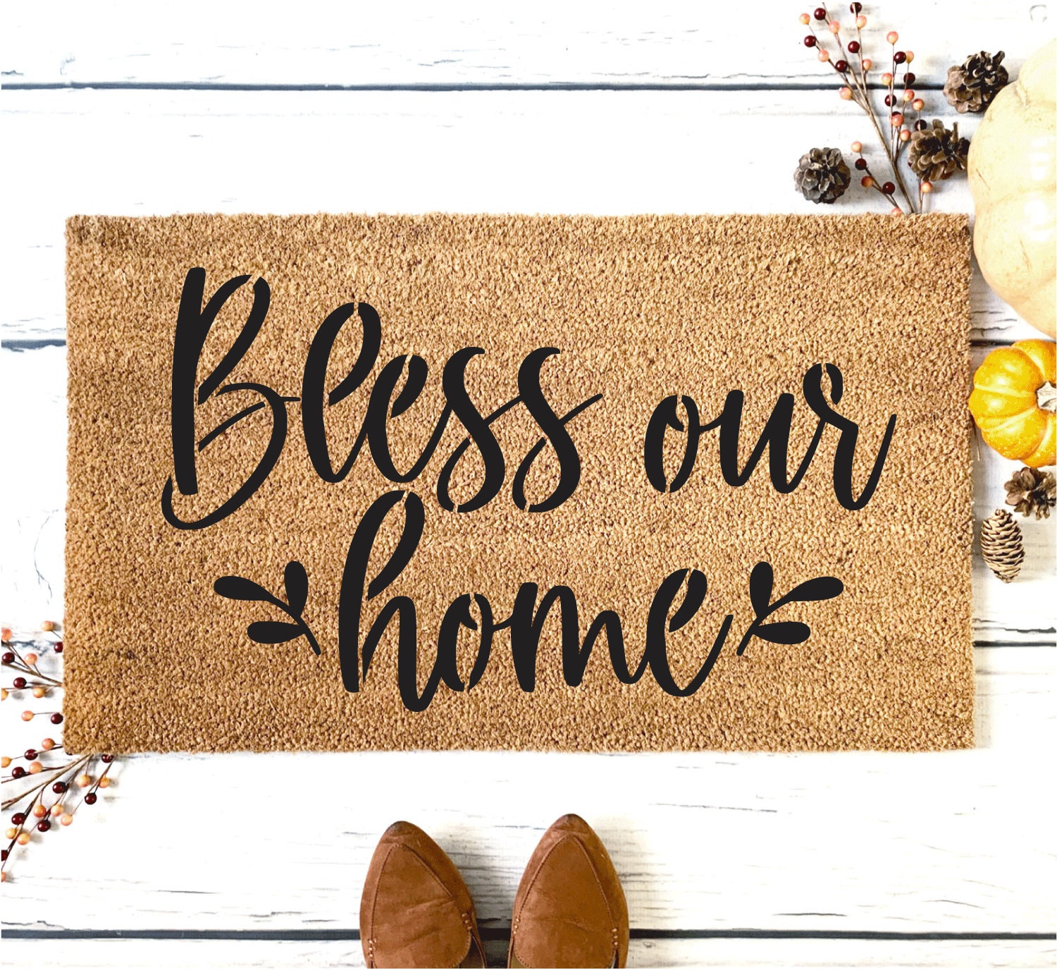 Bless our home stencil reusable stencil DIY door mat | Etsy