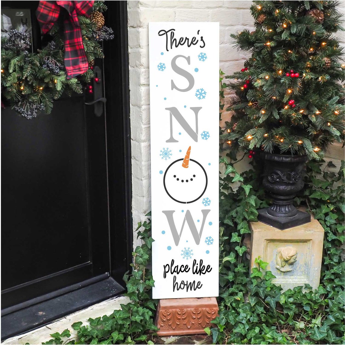 There's Snow Place Like Home Stencil Winter Porch - Etsy