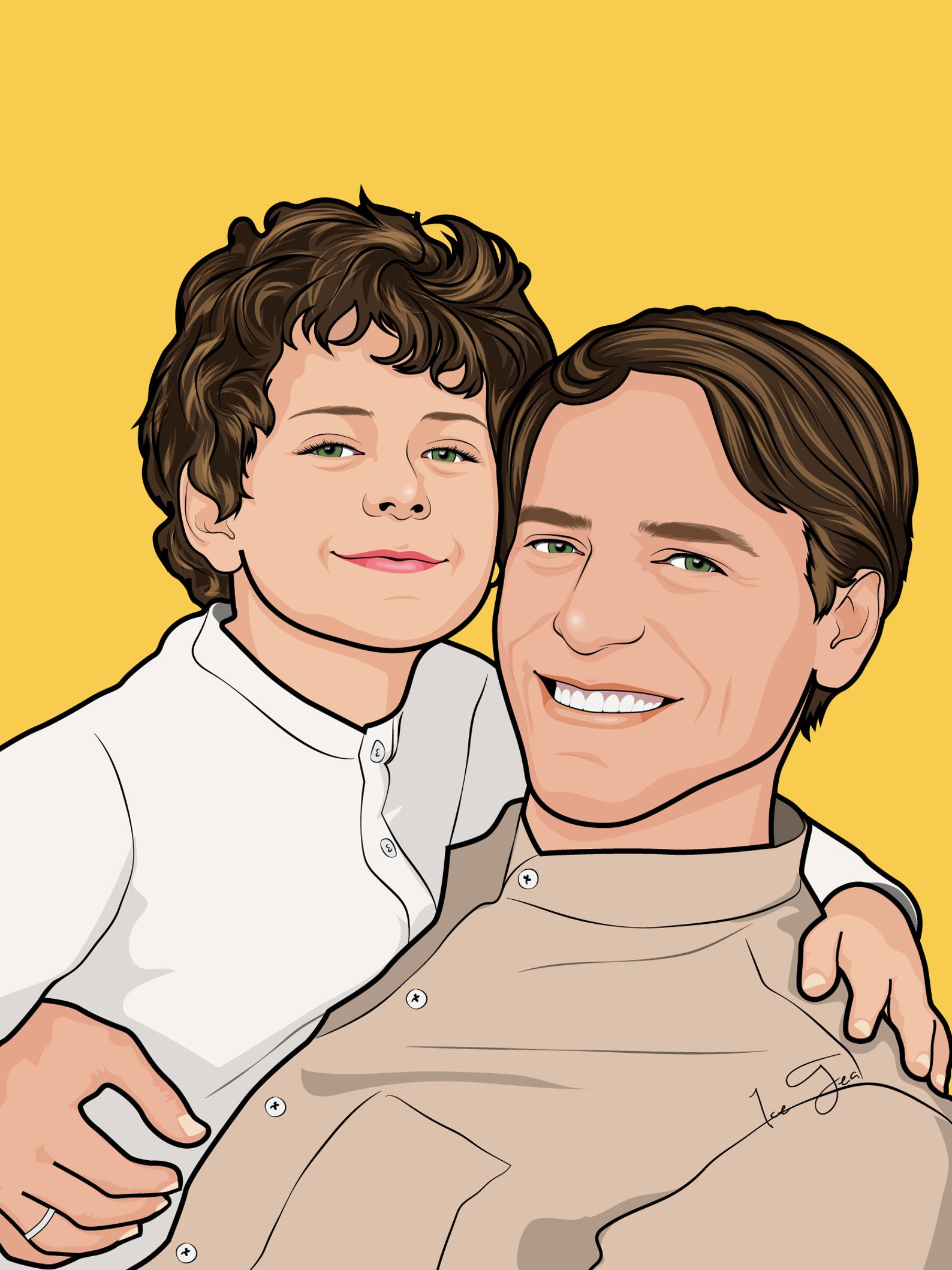Custom Cartoon Portrait, Family Portrait, Couple Portrait, Vector ...