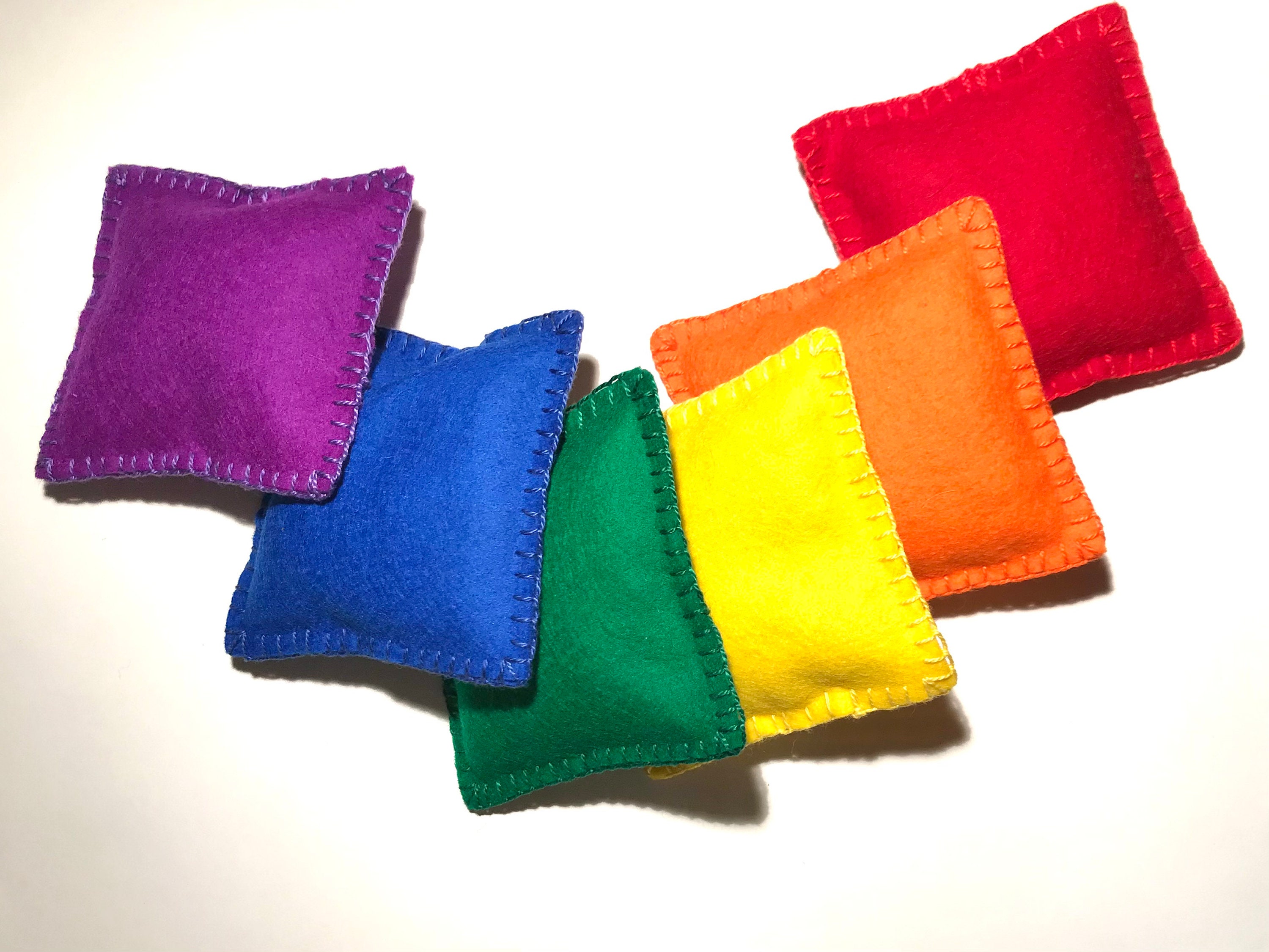 Waldorf Craft Kit Rainbow Wool Felt Beanbags - Etsy