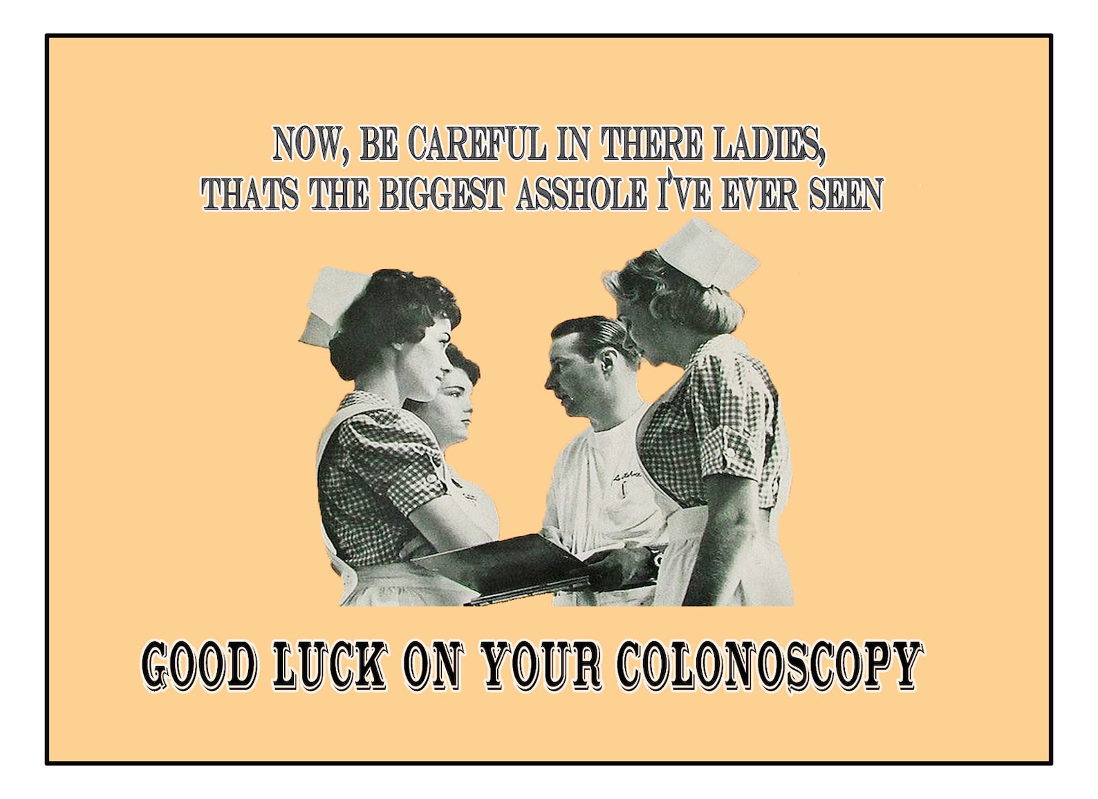 Colonoscopy Card, Funny Get Well Card, Get Well Card, Retro Card, Funny ...