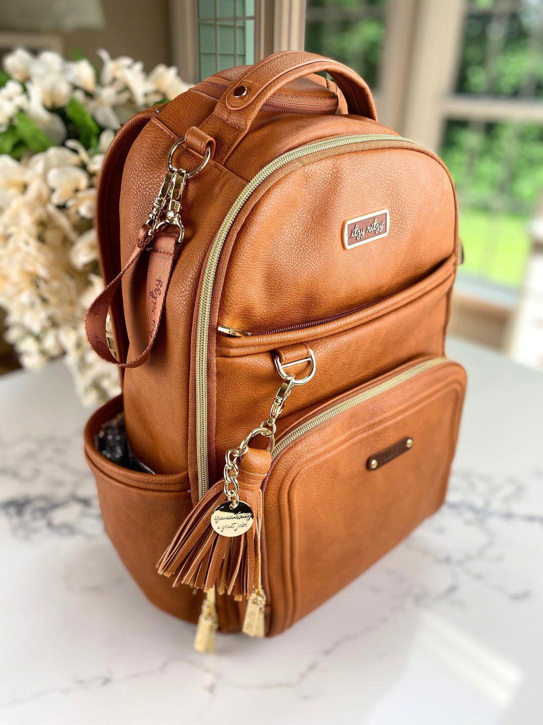 Personalized Diaper Bag Backpack Vegan Leather Custom Diaper Bag Boss ...