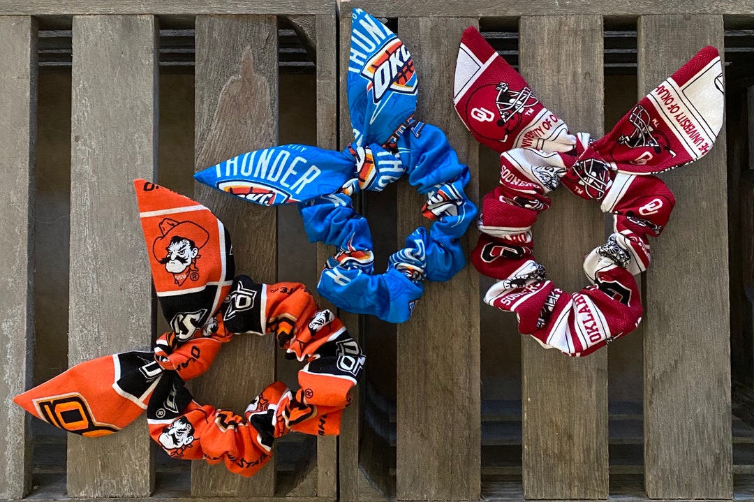 Oklahoma University, OSU, OKC Thunder Bow Scrunchie: Team Spirit Hair ...