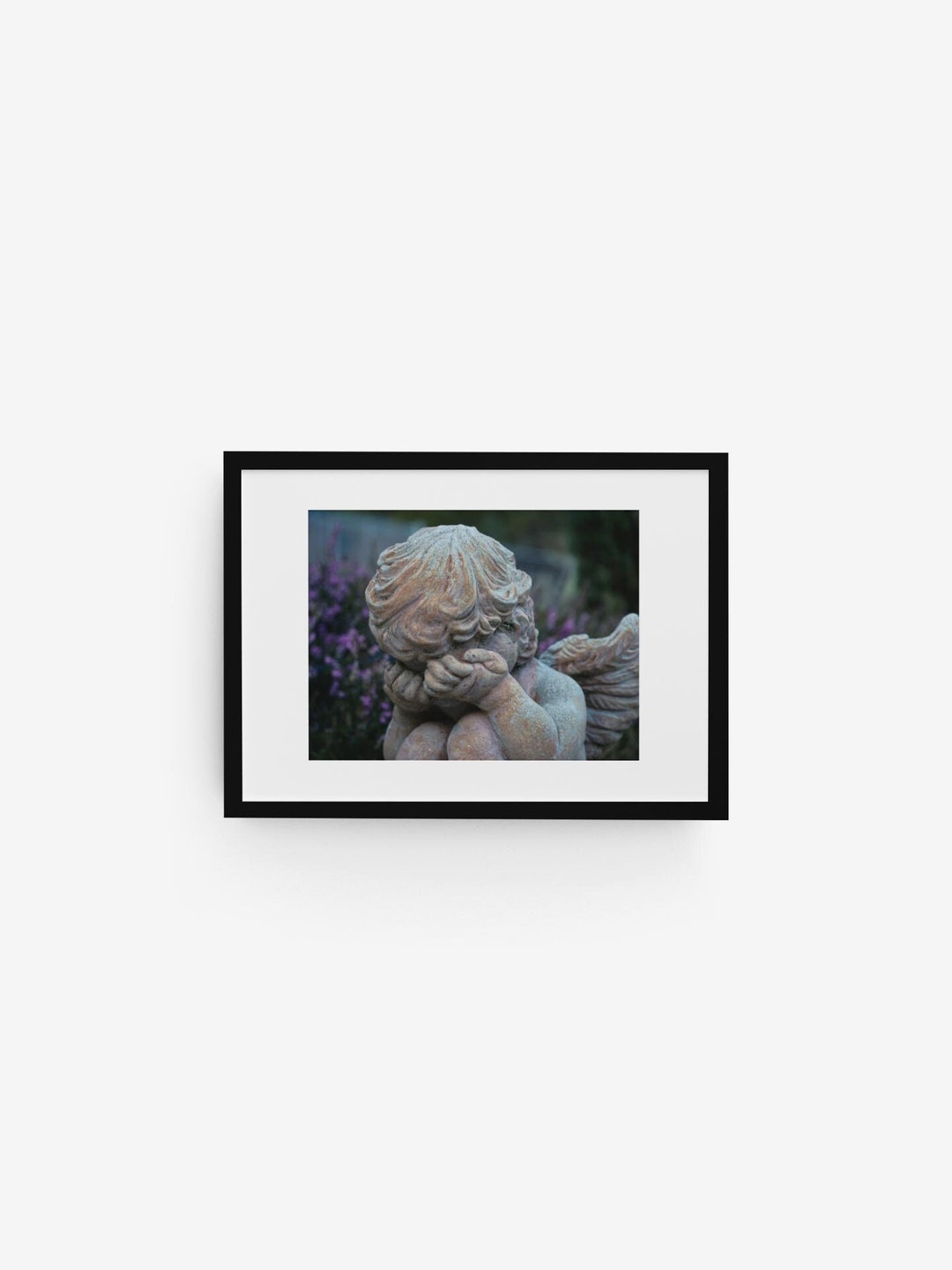Weeping Cherub Angel Statue Moody Photography Art Print - Etsy