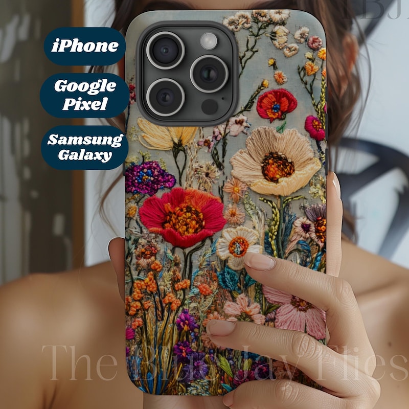 Embroidery Phone Case - Etsy