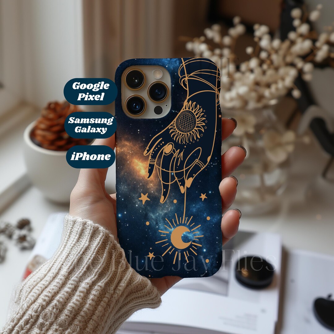 Celestial Crescent Moon & Stars Phone Tough Case Astral Surreal iPhone ...