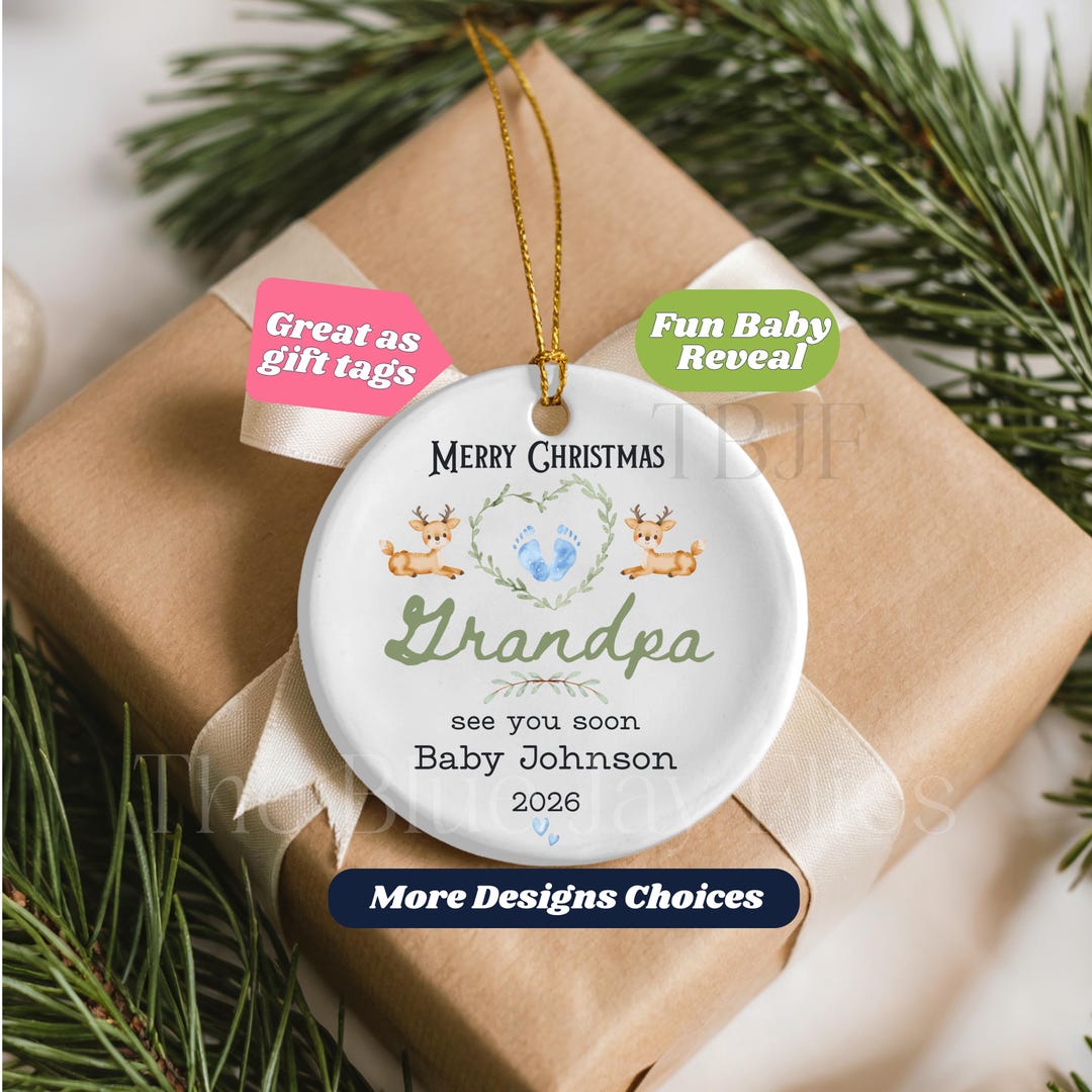 Pregnancy Reveal Custom Ceramic Ornament | Couple's Keepsake ...