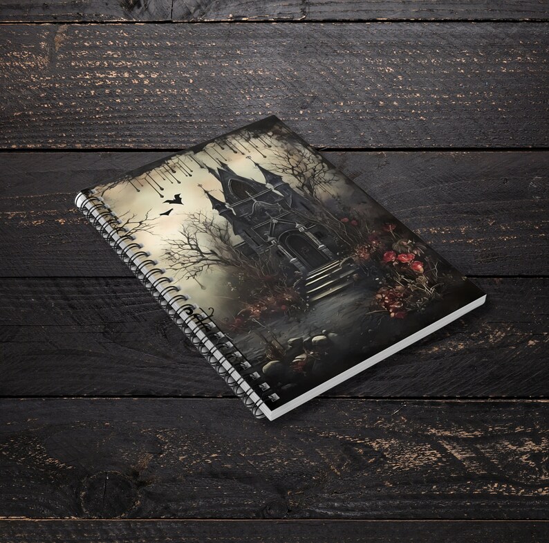 Gothic House Notebook, Creepy Cryptid Art Personal Journal, Dark ...