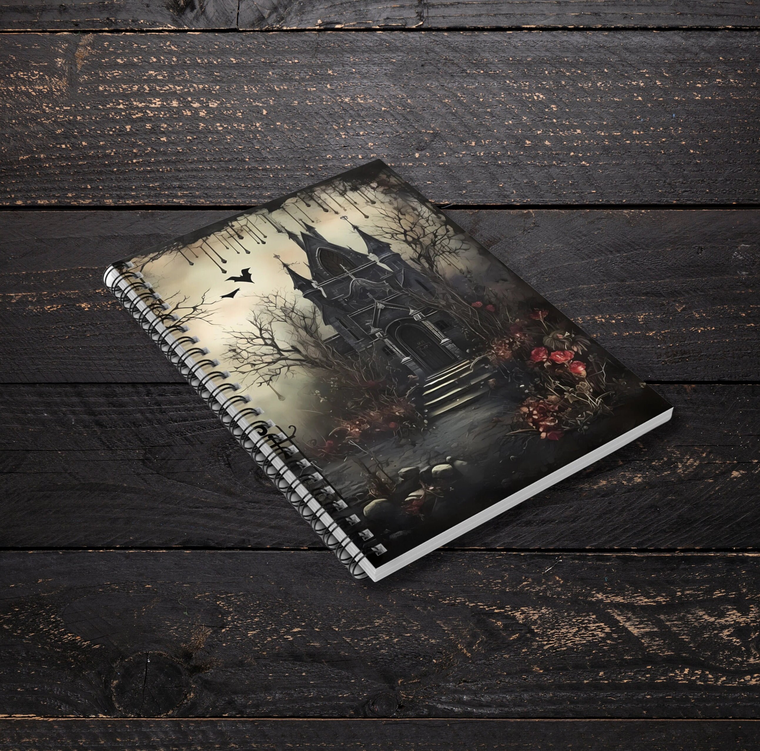 Gothic House Notebook, Creepy Cryptid Art Personal Journal, Dark ...