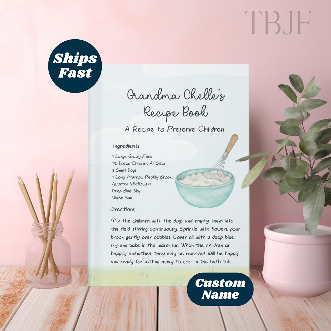 Grandma's Recipe Book Personalized, Custom Gift for Mom, Sentimental ...