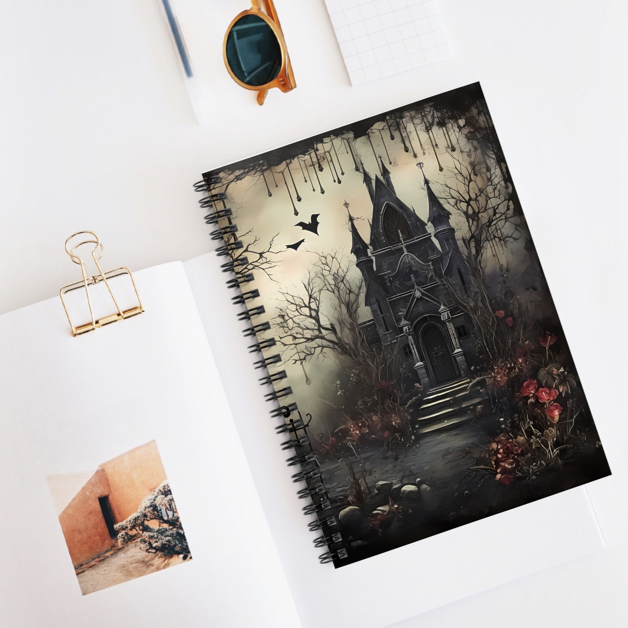 Gothic House Notebook, Creepy Cryptid Art Personal Journal, Dark ...