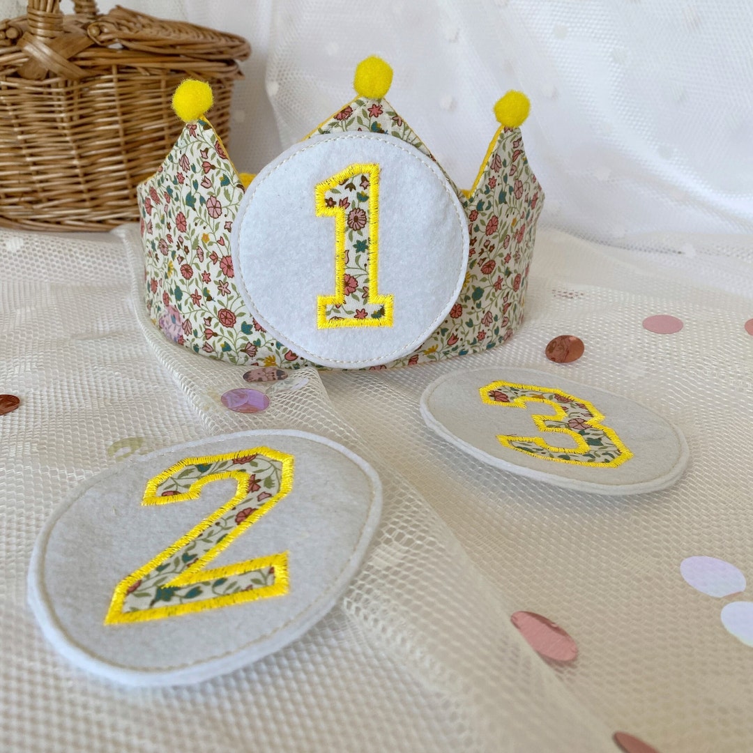 Birthday Crown, Fabric Crown, Crown With Numbers, Personalized Crown ...
