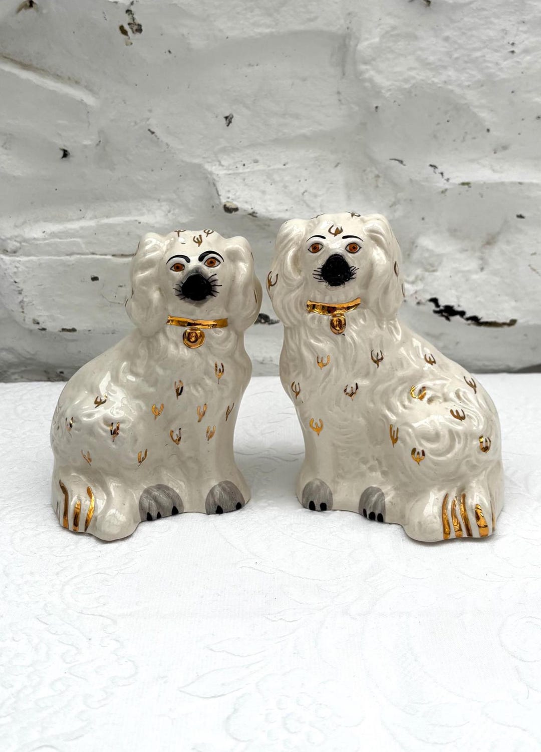 Vintage Mini Beswick Hand-painted Pair of Staffordshire Spaniel Dogs ...