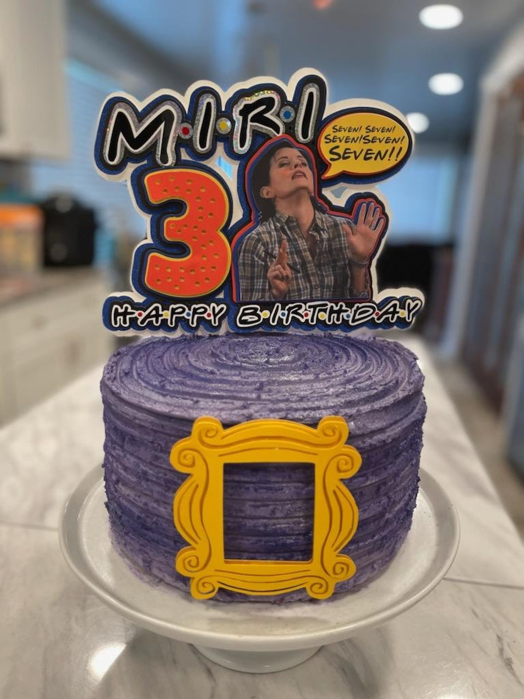 FRIENDS Themed Cake Topper Monica Seven Cake Topper FRIENDS Birthday ...